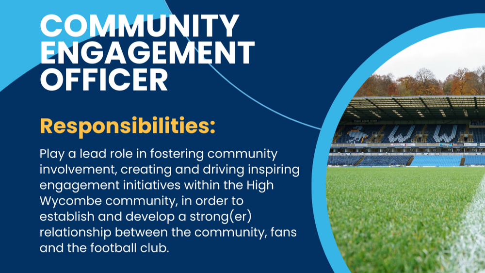 RECRUITING: Community Engagement Officer - Wycombe Wanderers