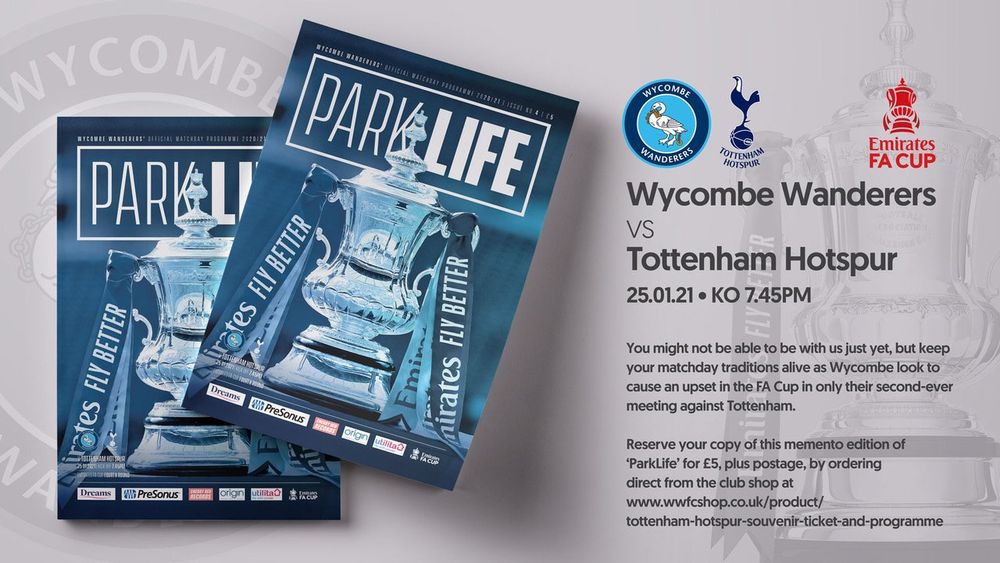 Spurs programme and souvenir bundle available to purchase - Wycombe ...